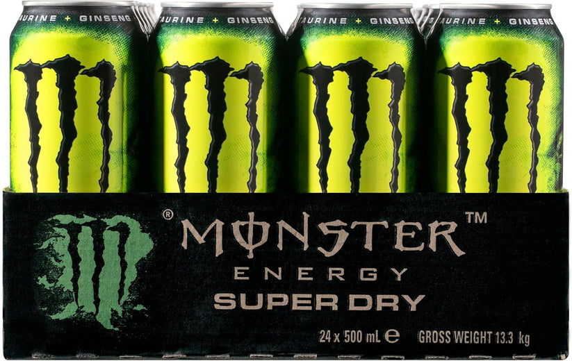 Monster Energy Drink Super Dry Cans 24 x 500mL – Shopperss