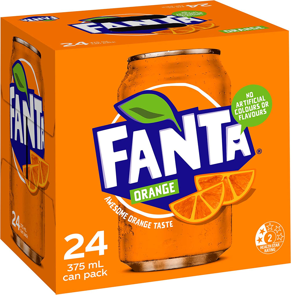 Fanta Orange Soft Drink Cans 24 x 375 ml – Shopperss